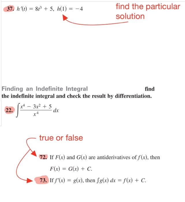 Solved Finding an Indefinite Integral find the indefinite | Chegg.com