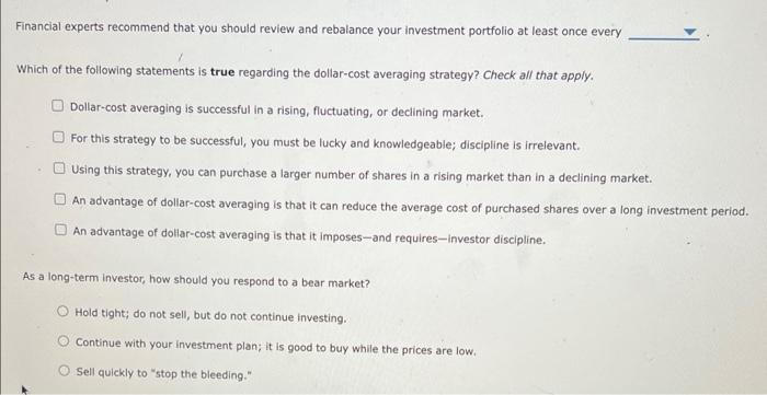 Solved 1. Apply What You've Learned - Investment | Chegg.com