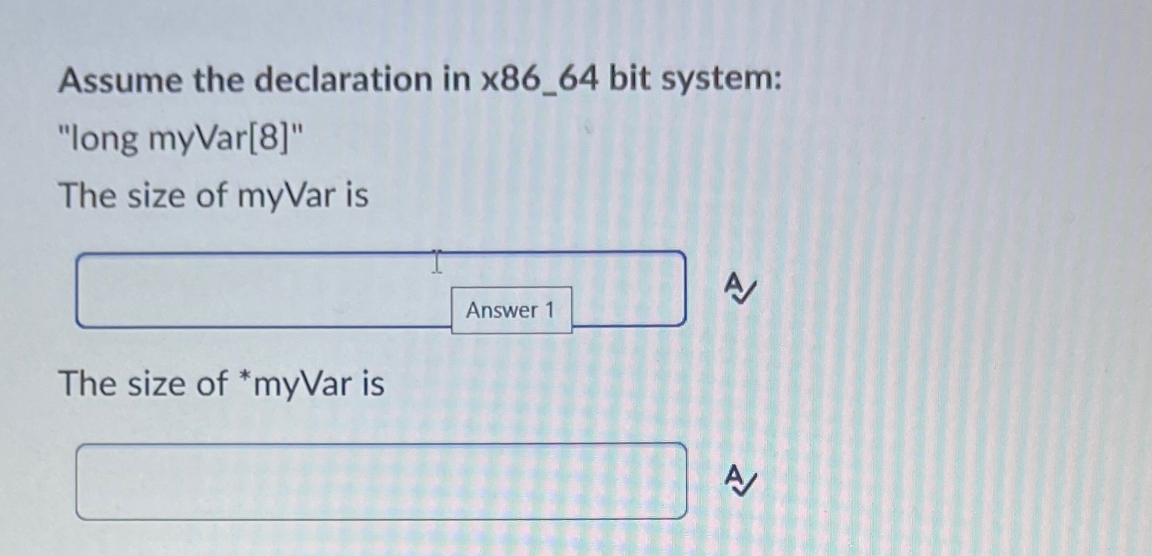Solved Assume the declaration in ×86 _ 64 ﻿bit system:"long | Chegg.com