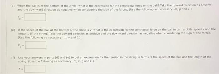 Solved Consider a ball on a fixed-length string being | Chegg.com