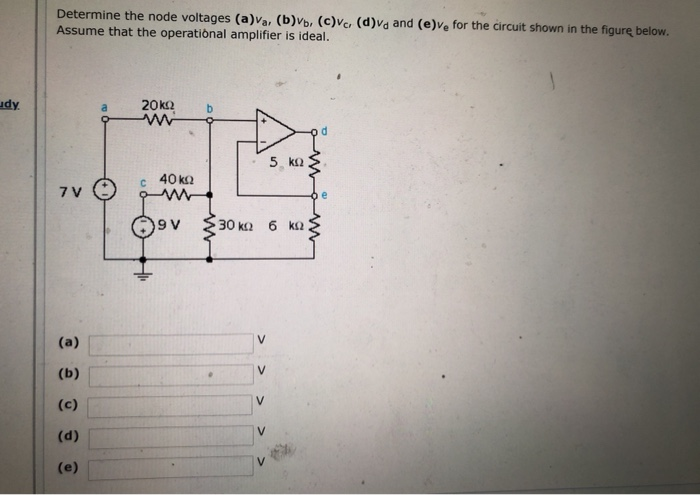 Solved Determine the node voltages (a)va, (b), (c), (d)va | Chegg.com