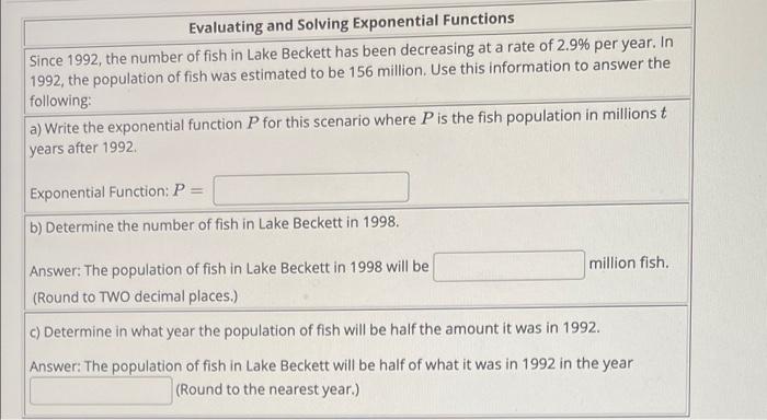 Solved Evaluating and Solving Exponential Functions Since | Chegg.com