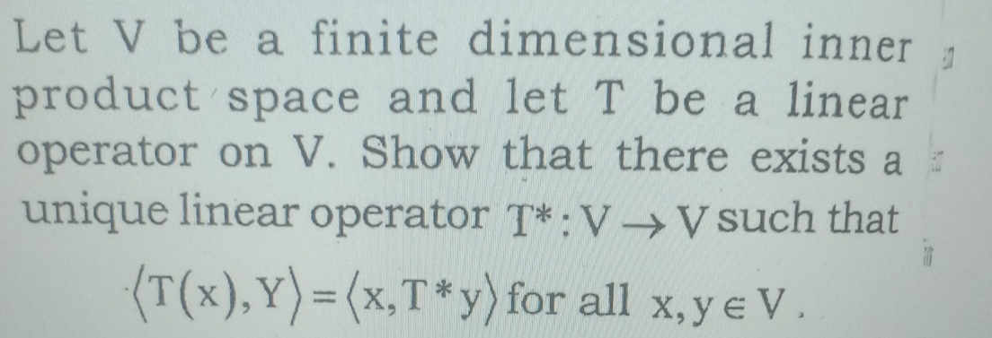 Solved Let V ﻿be a finite dimensional inner product space | Chegg.com
