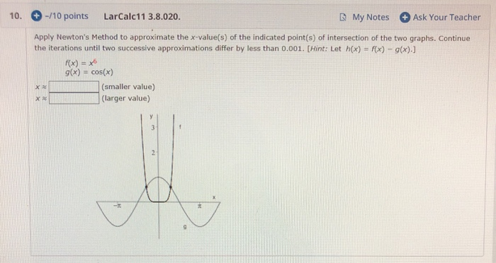 Solved 10. -/10 points LarCalc11 3.8.020. My Notes Ask Your | Chegg.com Solved 10. -/10 points LarCalc11 3.8.020. My Notes Ask Your | Chegg.com