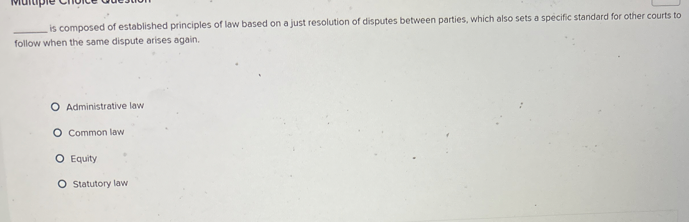 Solved is composed of established principles of law based on | Chegg.com