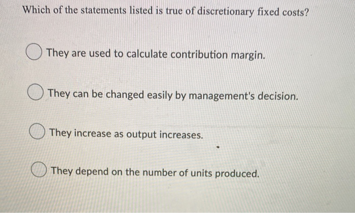 Solved Which of the statements listed is true of | Chegg.com
