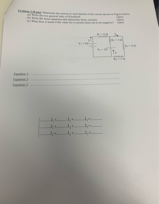 Solved Problem 2 (8 pts) Daterie em 20 pts): Determine the | Chegg.com Solved Problem 2 (8 pts) Daterie em 20 pts): Determine the | Chegg.com