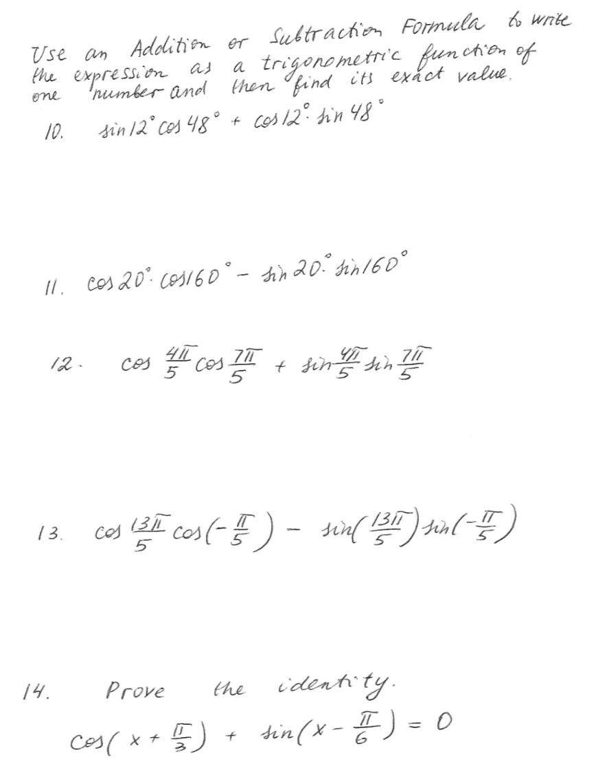 Solved Please answer the precalculus questions listed. I | Chegg.com