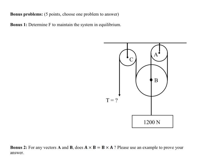 Solved Bonus problems: ( 5 points, choose one problem to | Chegg.com Solved Bonus problems: ( 5 points, choose one problem to | Chegg.com
