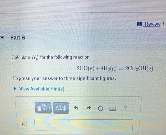Solved The following reaction has an equilibrium constant of | Chegg.com