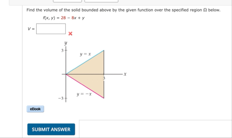 Solved Find the volume of the solid bounded above by the | Chegg.com