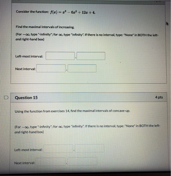 Solved Consider the function: f(x) = -6x2 + 12x +4. Find the | Chegg.com
