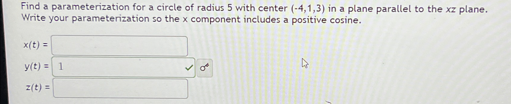 Solved Find a parameterization for a circle of radius 5 | Chegg.com