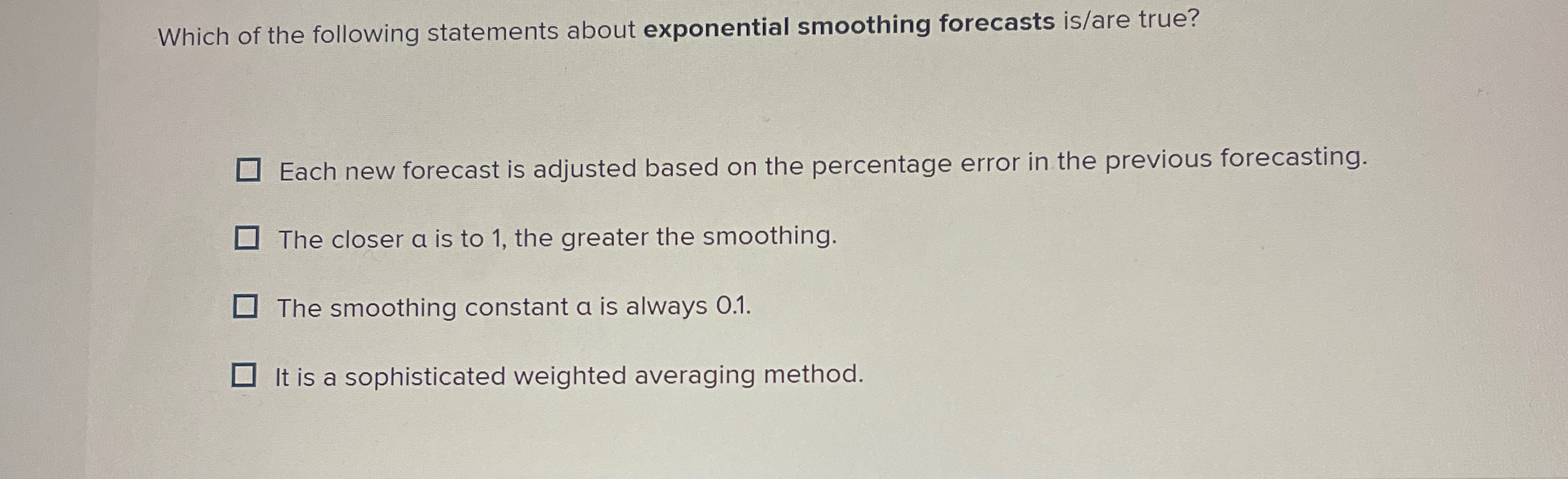 Solved Which of the following statements about exponential | Chegg.com