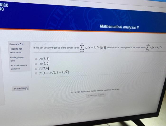 Solved NICO H0 Mathematical analysis II of the set of | Chegg.com
