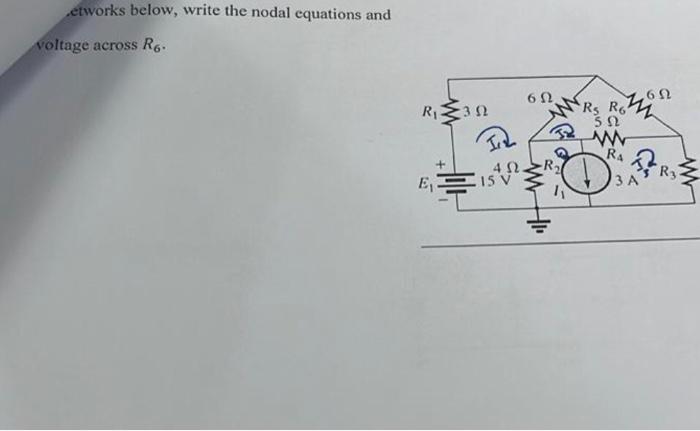 Solved etworks below, write the nodal equations and voltage | Chegg.com