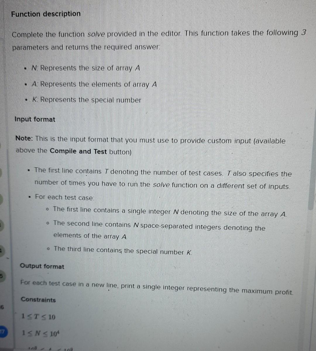 Solved lou are given an array A consisting of N integers and | Chegg.com