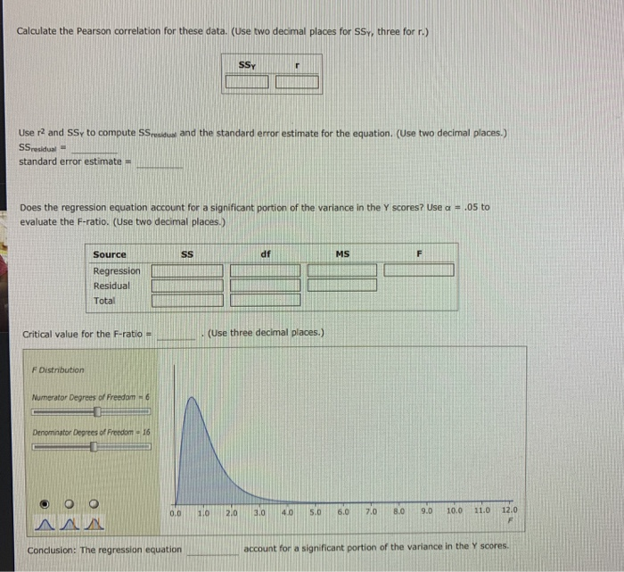 Solved For the following data: X Y 3 3 6 9 5 8 4 3 10 7 5 9 | Chegg.com