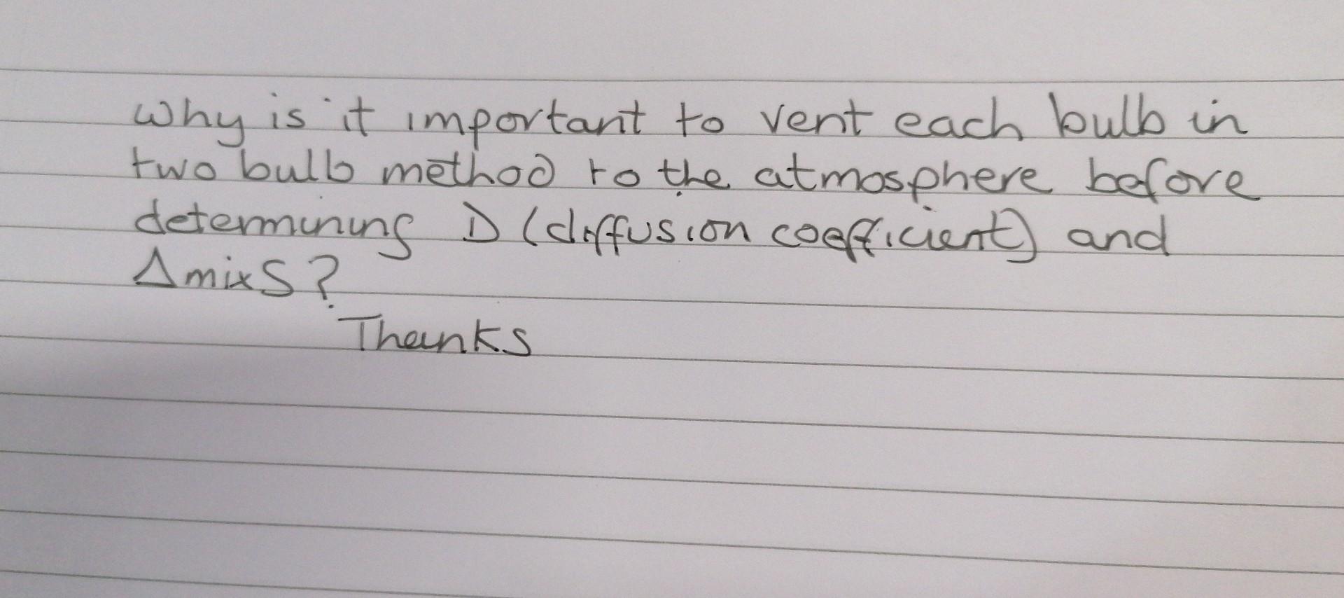 Solved Why is it important to vent each bulb in two bulb | Chegg.com