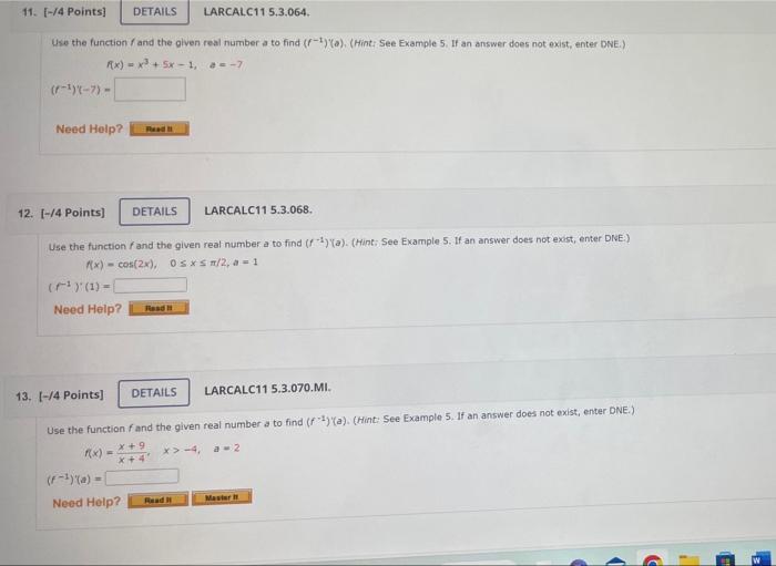 Solved Use the function f and the given real number a to | Chegg.com