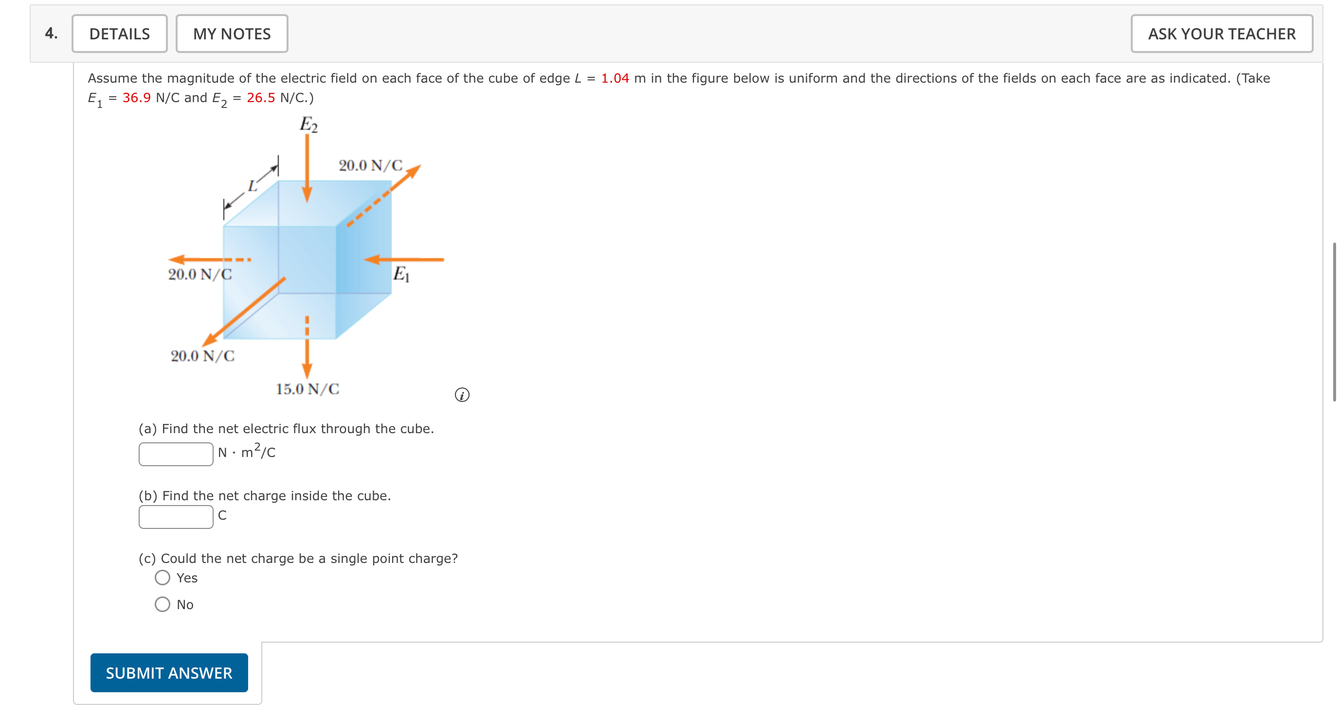 Assume the magnitude of the electric field on each | Chegg.com