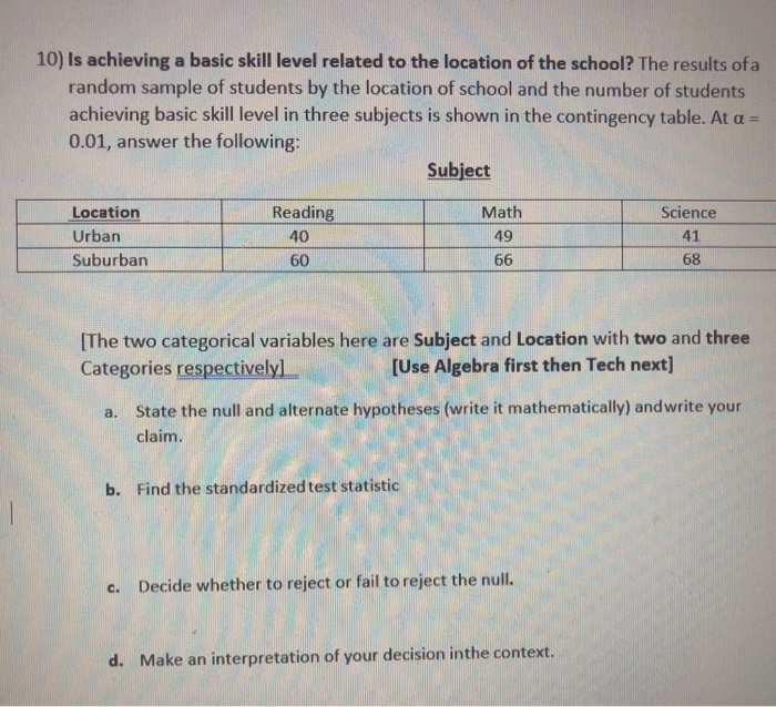 Solved 10) is achieving a basic skill level related to the | Chegg.com