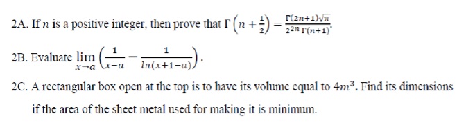 Solved 2A. ﻿If n ﻿is a positive integer, then prove that | Chegg.com