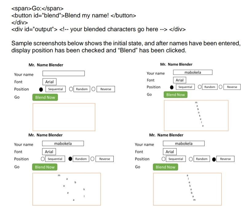 Solved Use The Javascript Concept And Techniques Learnt