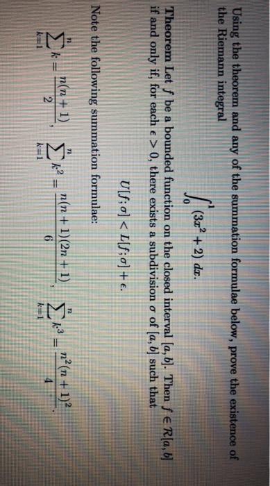 Solved Using The Theorem And Any Of The Summation Formulae