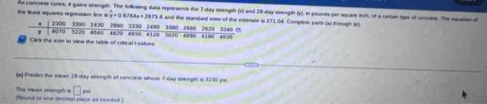 Solved Using the sample data from the accompanying table, | Chegg.com