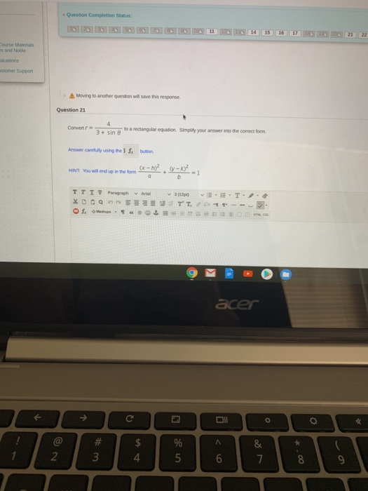 Solved Question Completion Status: 14 15 16 17 21 22 Course | Chegg.com