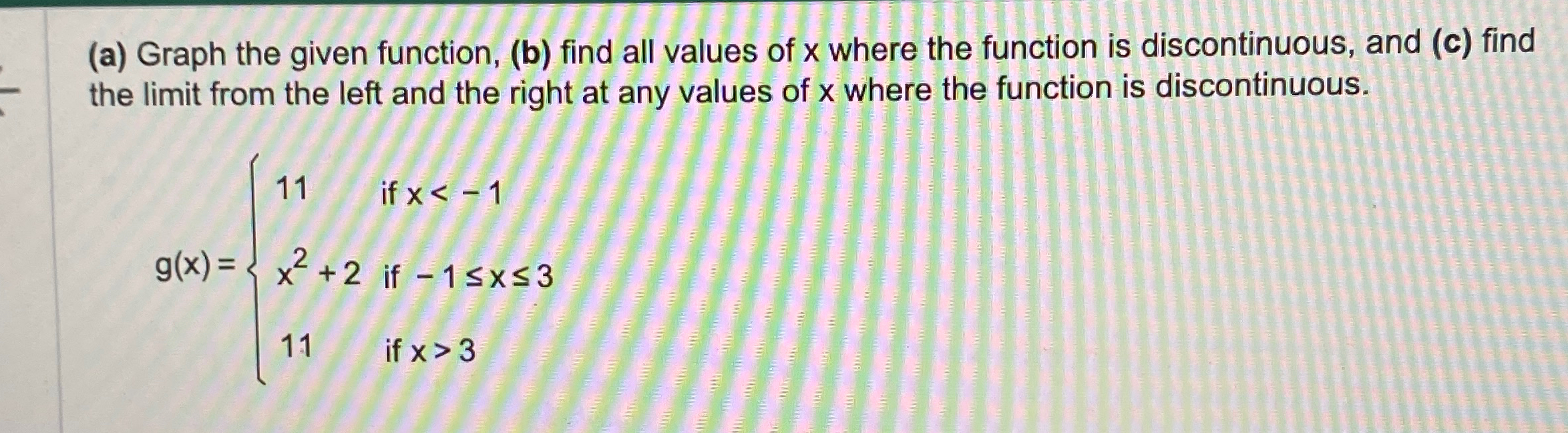 Solved (a) ﻿Graph the given function, (b) ﻿find all values | Chegg.com