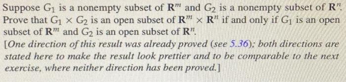 Solved Suppose G1 is a nonempty subset of Rm and G2 is a | Chegg.com