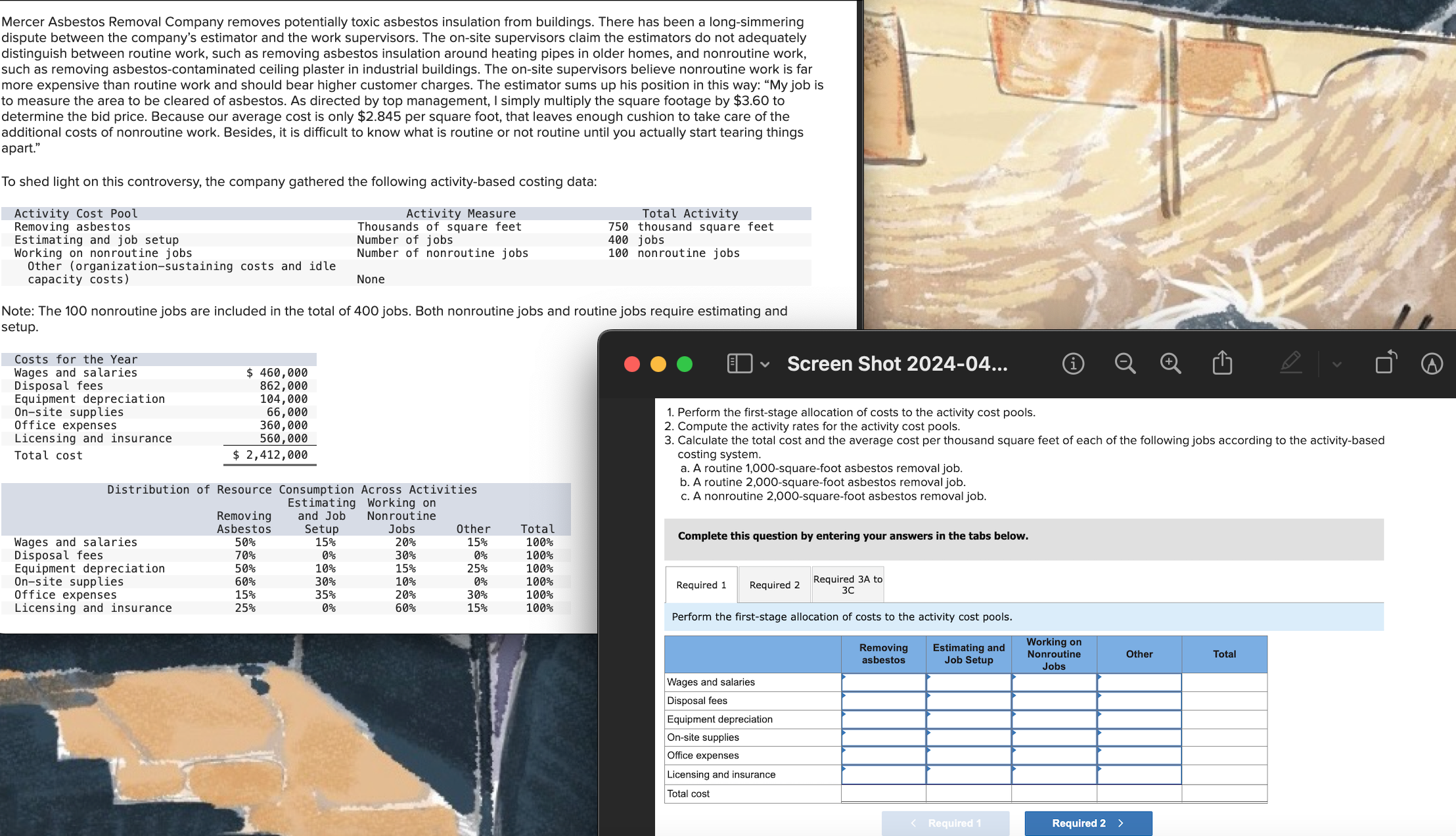 Solved Perform the first-stage allocation of costs to the | Chegg.com