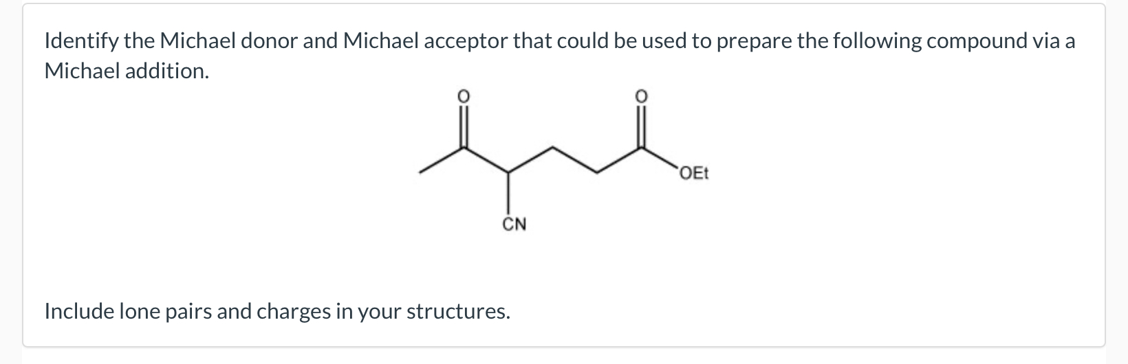 Solved Identify the Michael donor and Michael acceptor that | Chegg.com