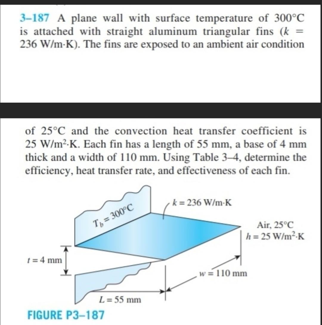 Solved 3-187 A plane wall with surface temperature of 300°C | Chegg.com