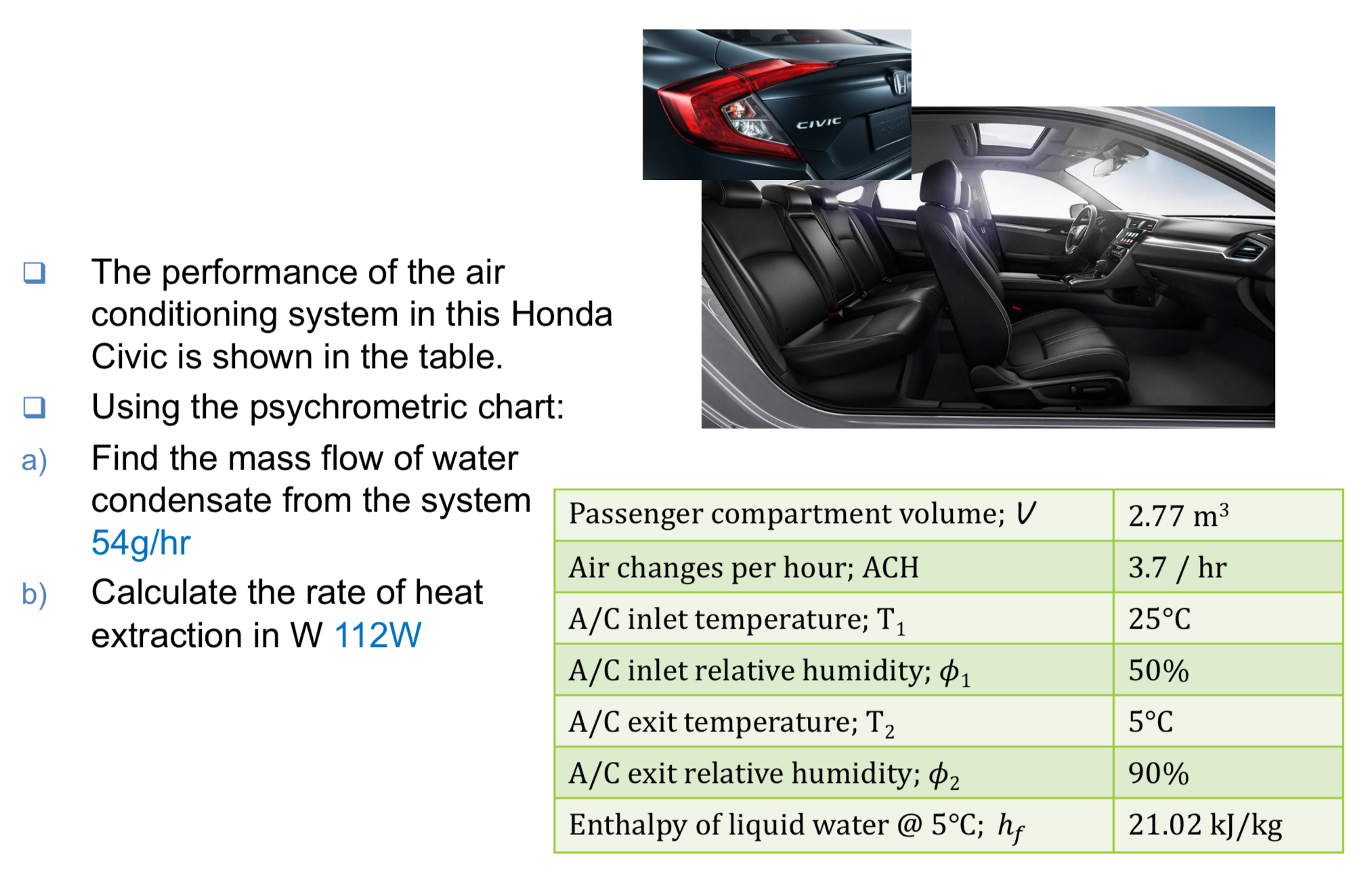 Solved The performance of the air conditioning system in | Chegg.com