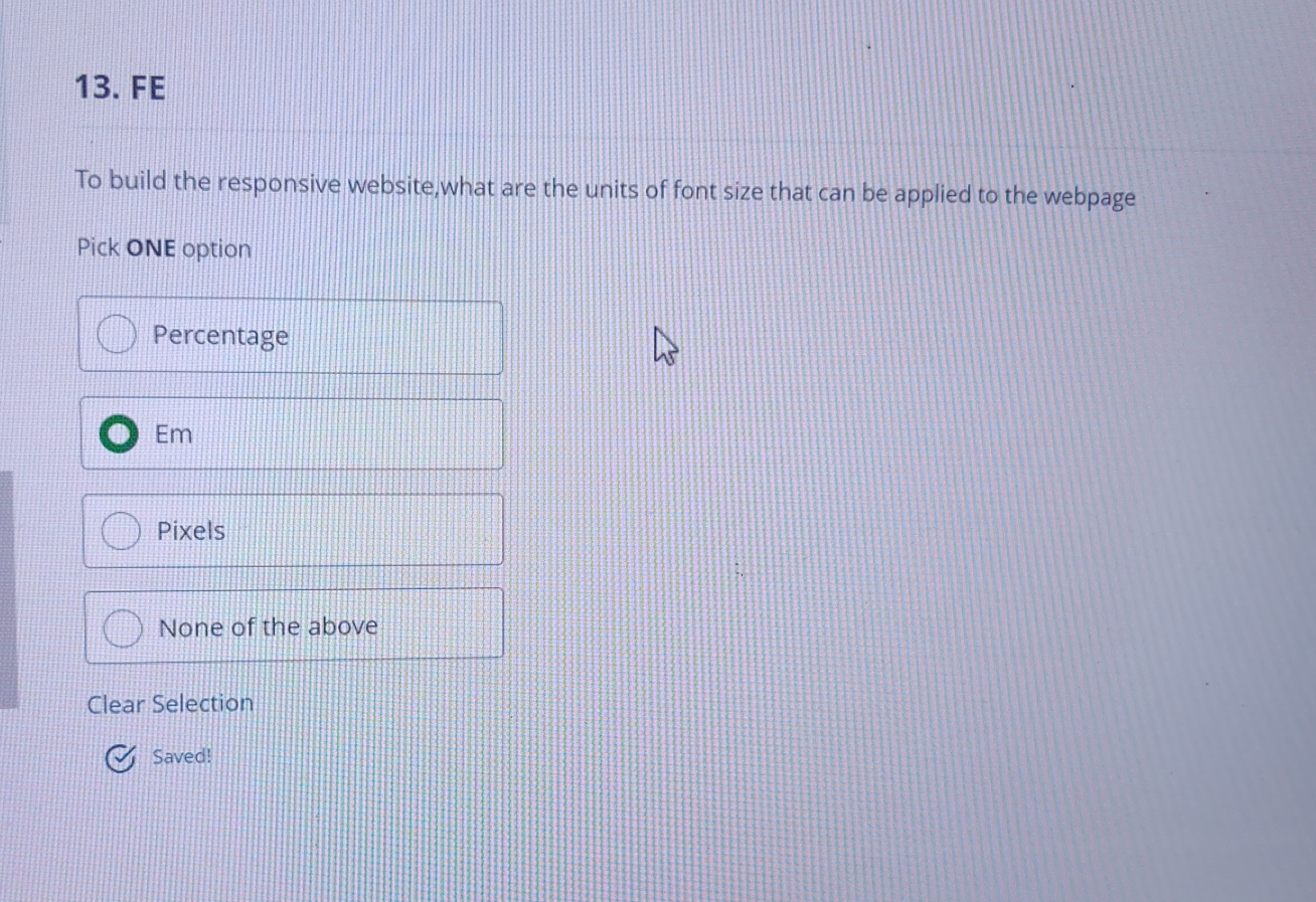 Solved FETo build the responsive website, what are the units | Chegg.com