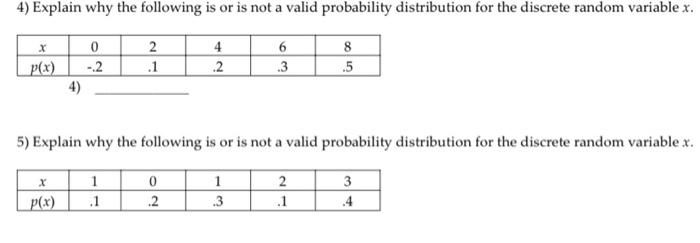 Solved 4) Explain why the following is or is not a valid | Chegg.com