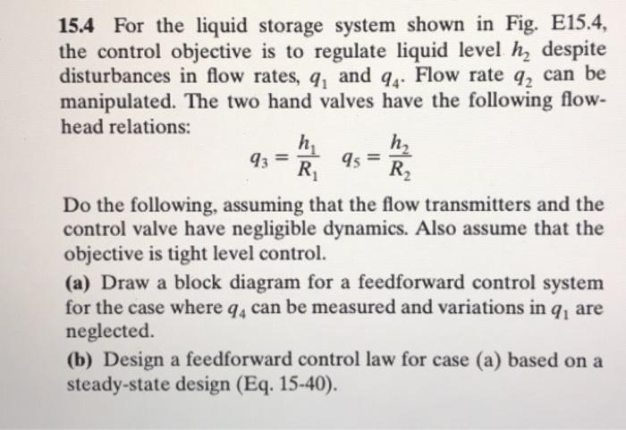 15.4 For the liquid storage system shown in Fig. | Chegg.com