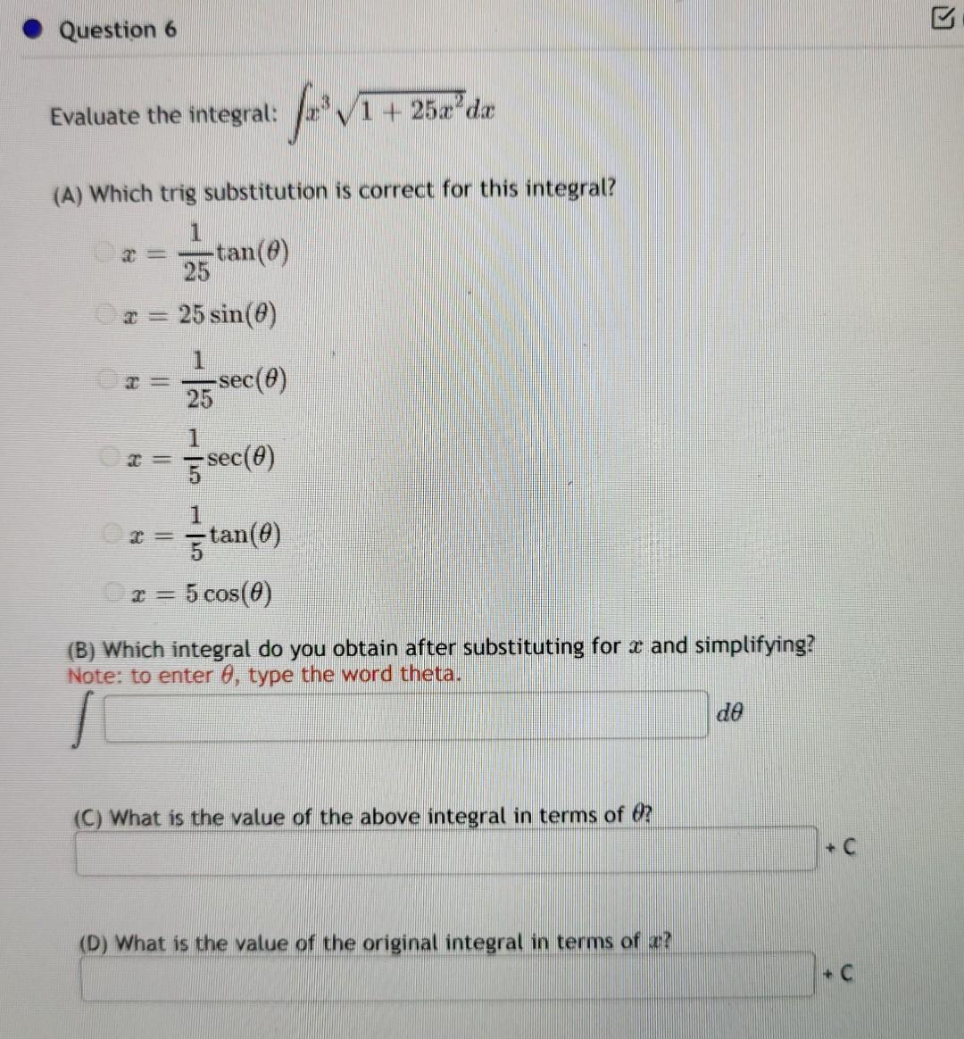 Solved • Question 5 Consider the integral fall! In(x) dx: ( | Chegg.com