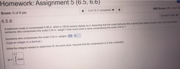 Solved Homework: Assignment 5 (6.5, 6.6) Score: 0 of 8 pts 3 | Chegg.com