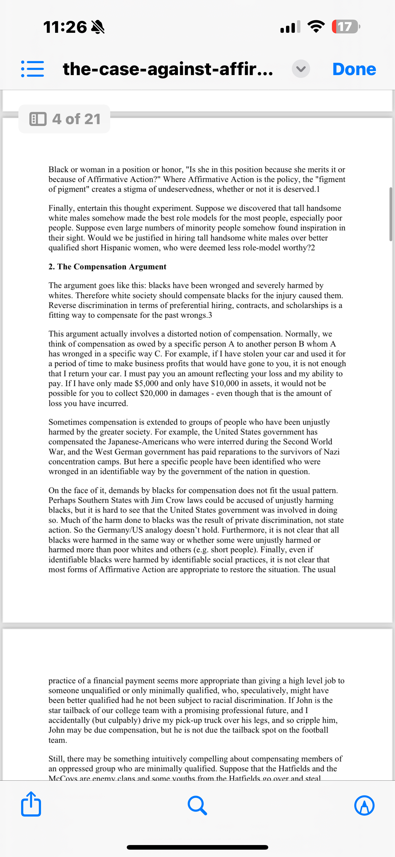 Choose one of the lettered sections of the Pojman | Chegg.com