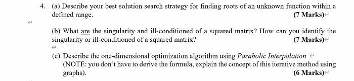 Solved 4. (a) Describe your best solution search strategy | Chegg.com