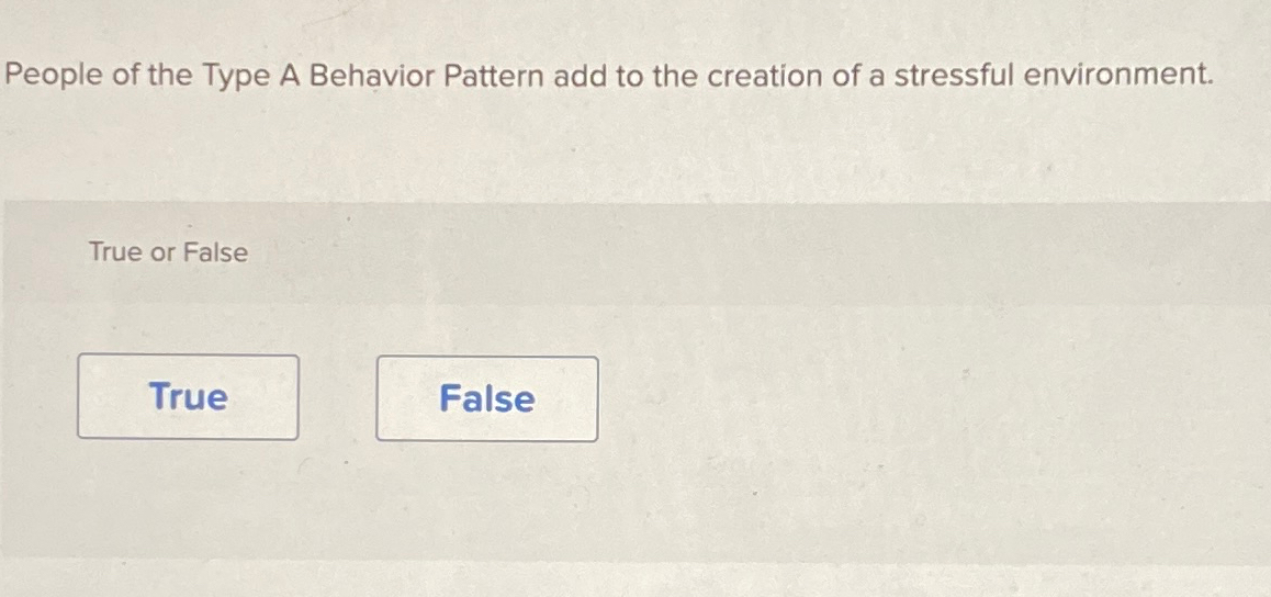 Solved People of the Type A Behavior Pattern add to the | Chegg.com