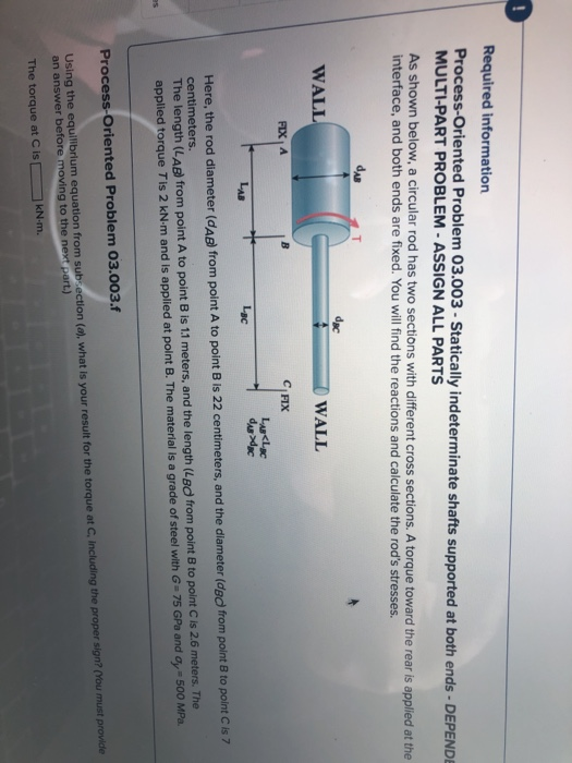 Solved Required information Process-Oriented Problem 03.003 | Chegg.com
