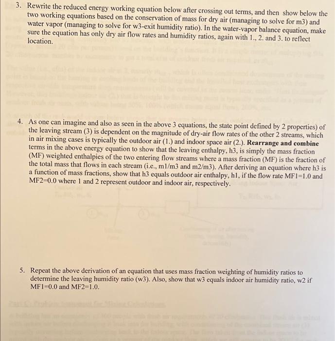 Solved Part A. Derivations of Working Equations Fresh air | Chegg.com