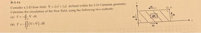 Solved B-2-1a Consider a 2-D flow field: V=2xi+2yj defined | Chegg.com