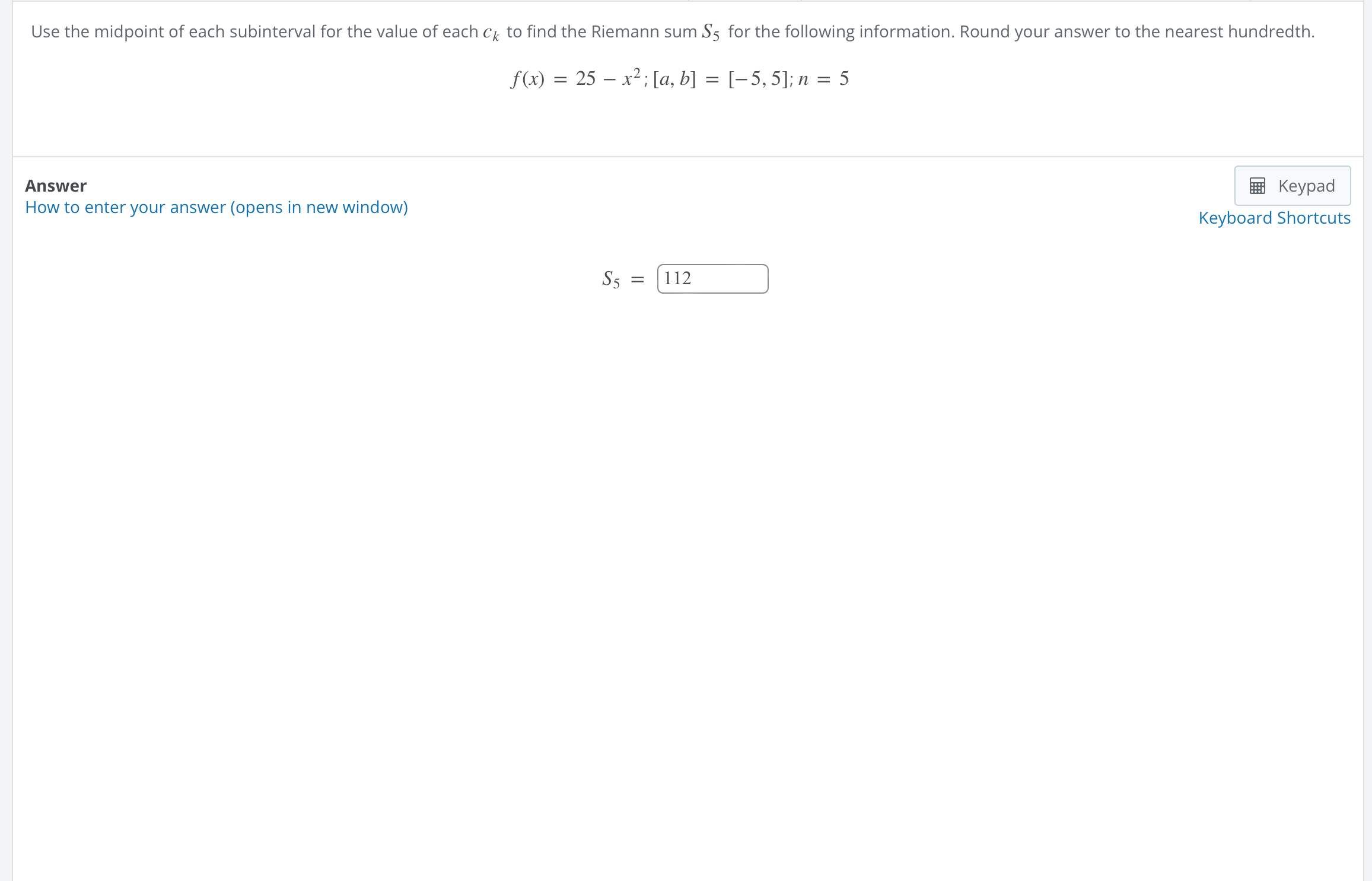 Solved Use the midpoint of each subinterval for the value of | Chegg.com