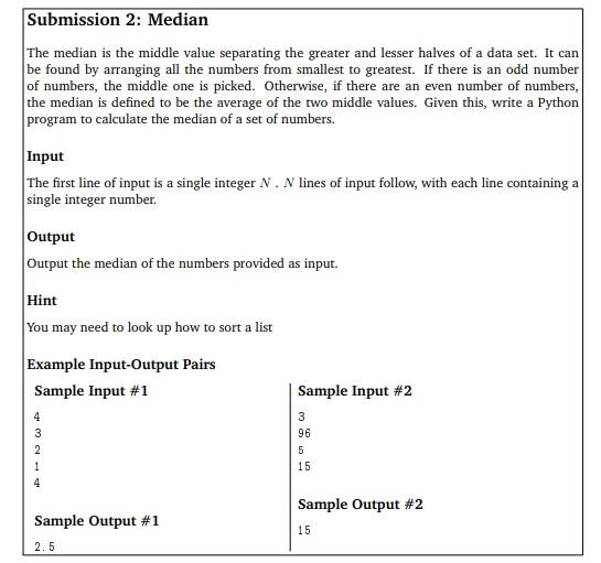 Solved The median is the middle value separating the greater | Chegg.com
